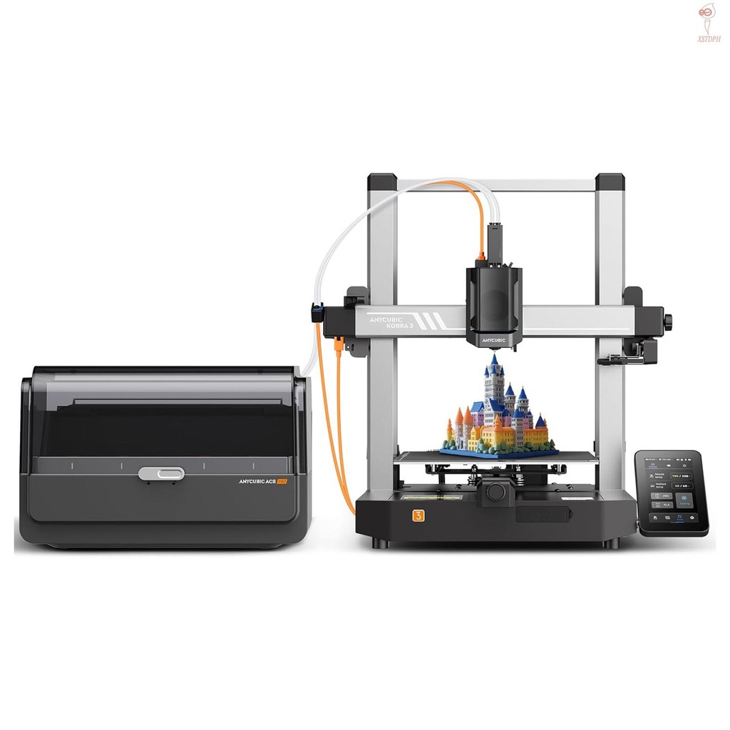 Anycubic Kobra 3 Combo 3D Printer 4 Multi-color Printing Machine with ...
