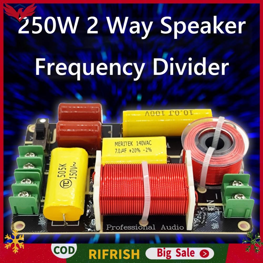 [Rifrish.ph] WEAH-250 250W 2 Way Speaker Frequency Divider Tweeter Bass ...