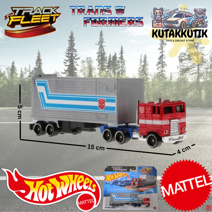 Hotwheels Track Fleet Car Truck Trailer Optimus Prime Transformers ...