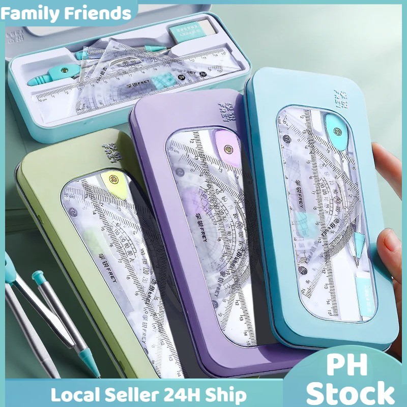 7pcs Rulers Geometry Maths Drawing Tool Stationery Rulers Drafting Kids ...