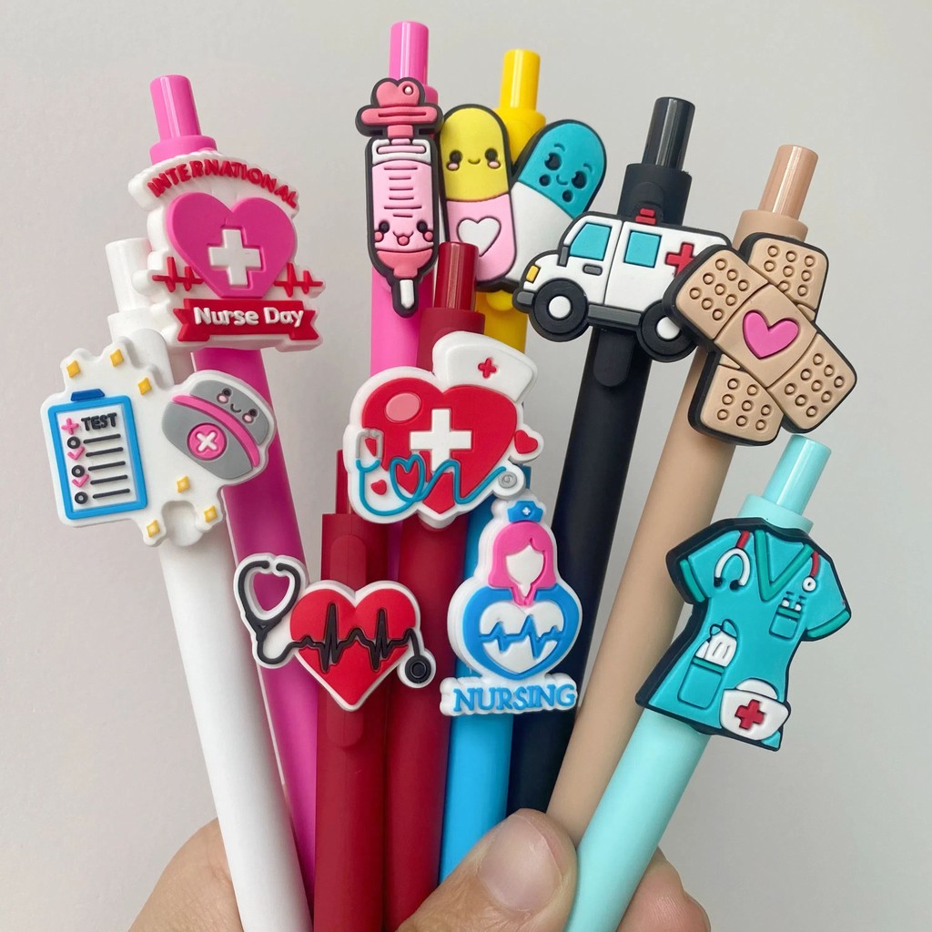 10-Pack Nurse Pens Funny Nursing Accessories Black Ink Ballpoint Set ...