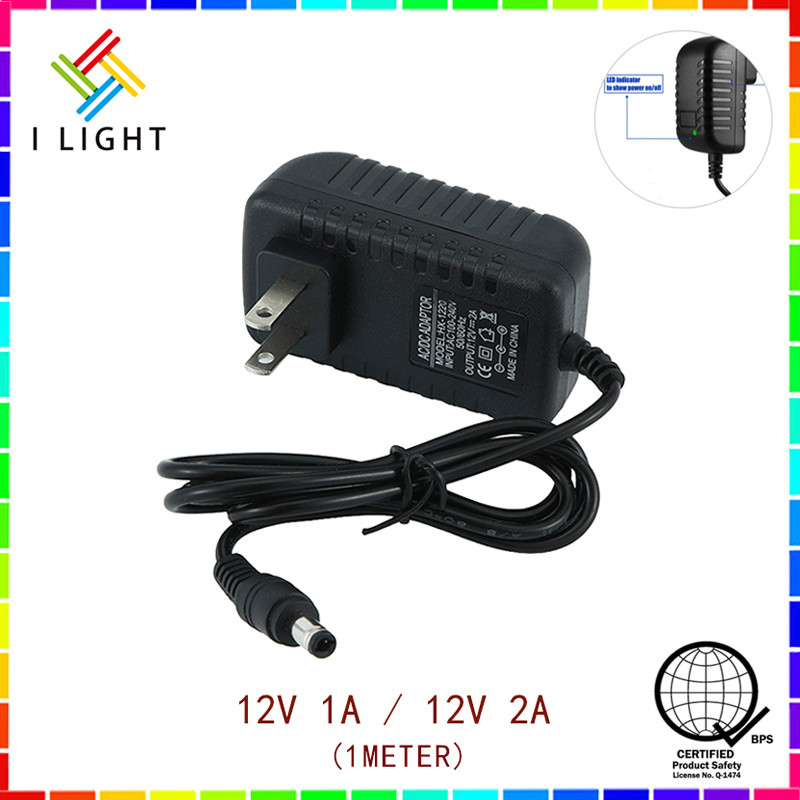 （Fast Delivery）AC/DC Power Adapter Charger 12V 1A/2A 1M Power Supply ...