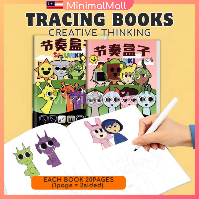 Sprunki Cartoon Sketch Copy Album Drawing for Beginners Study Zero ...