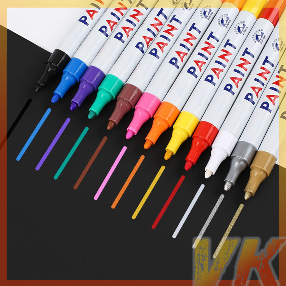 VK Paint Markers Graffiti Oily Metal Marker Car Tyre Acrylic Pen Quick ...