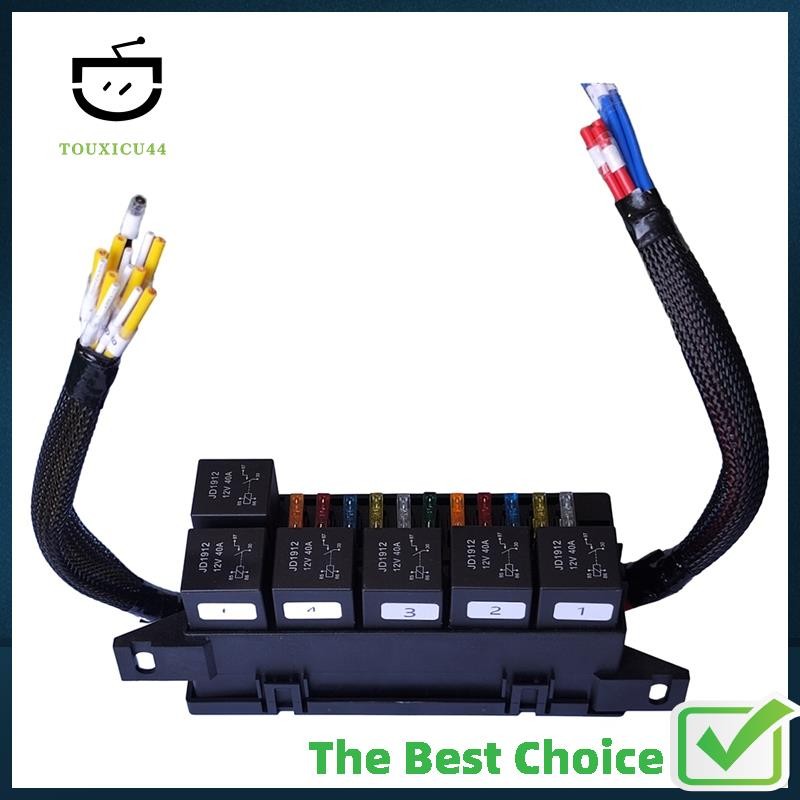 【Touxicu44】Fuse Relay Box Pre-Wired Fuse and Relay Box with 6 Relays ...