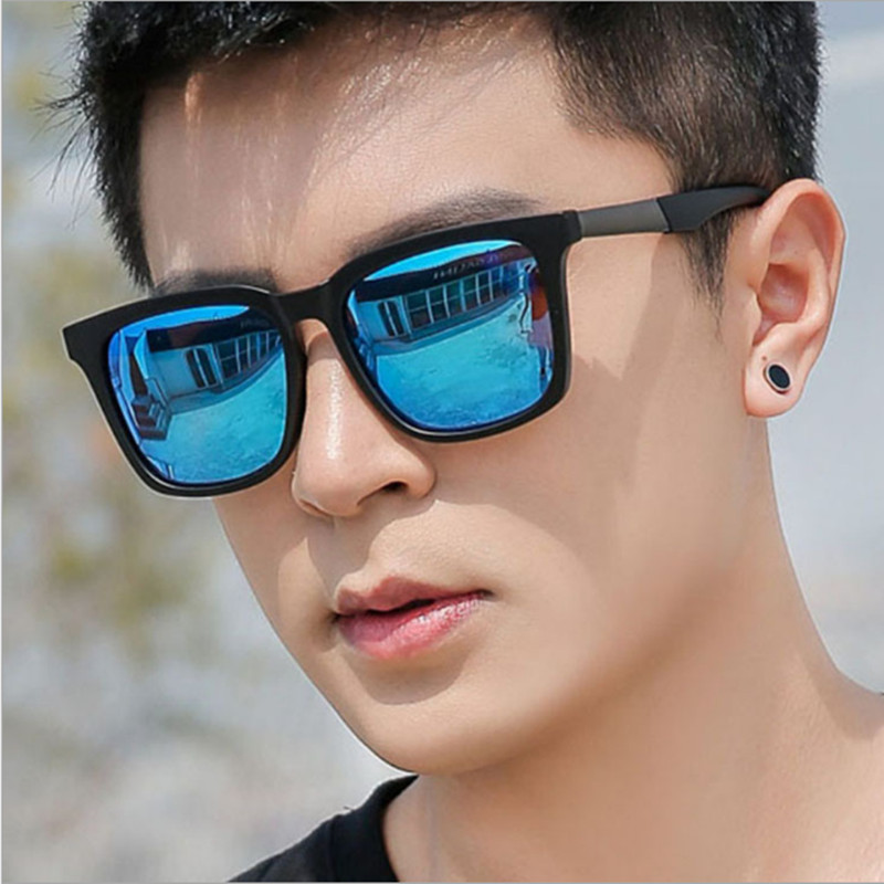 Sunglasses, fashionable men's sunglasses, square frame sunglasses, UV ...