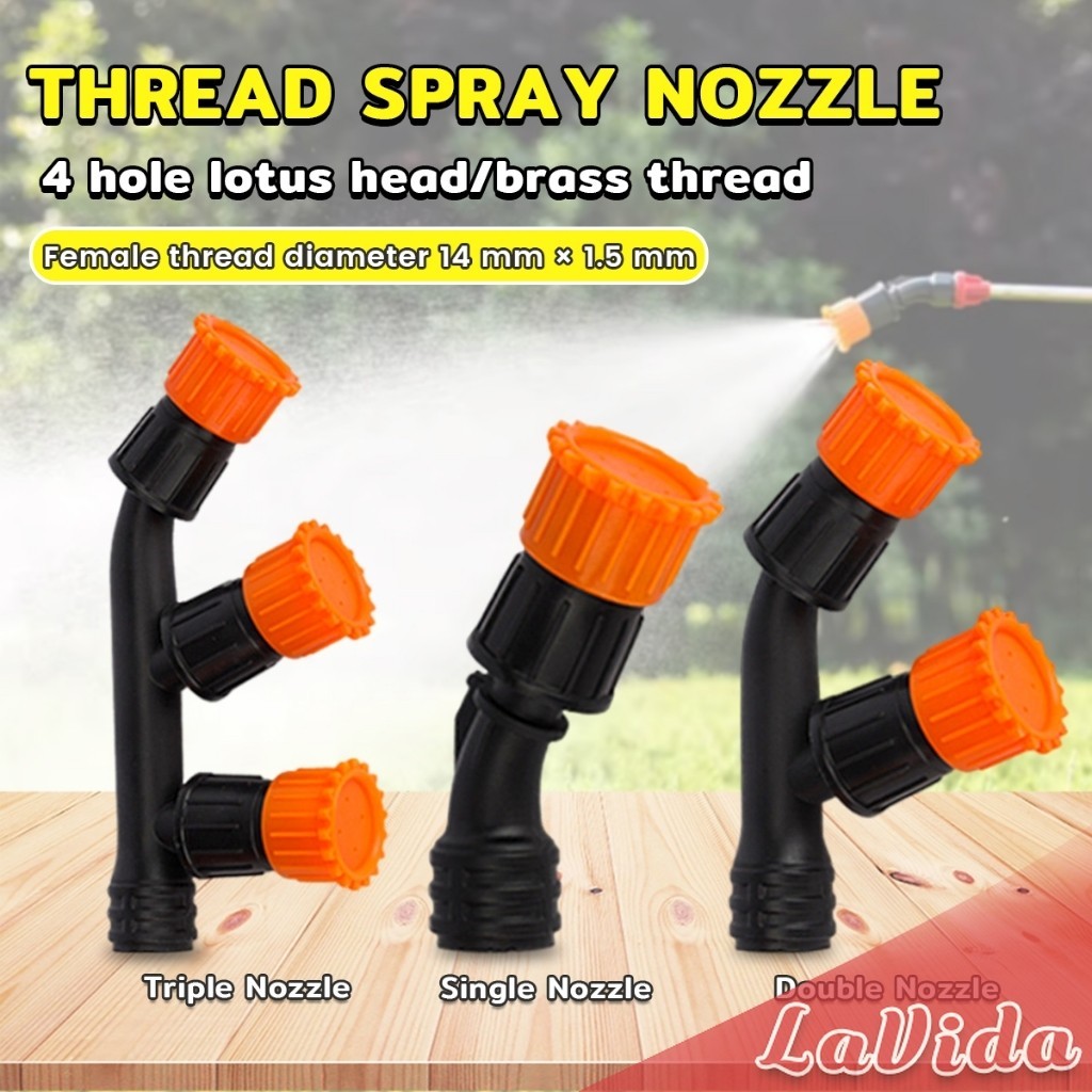 LVD Thread Spray Head Nozzle Four Hole Atomized Garden Agriculture ...