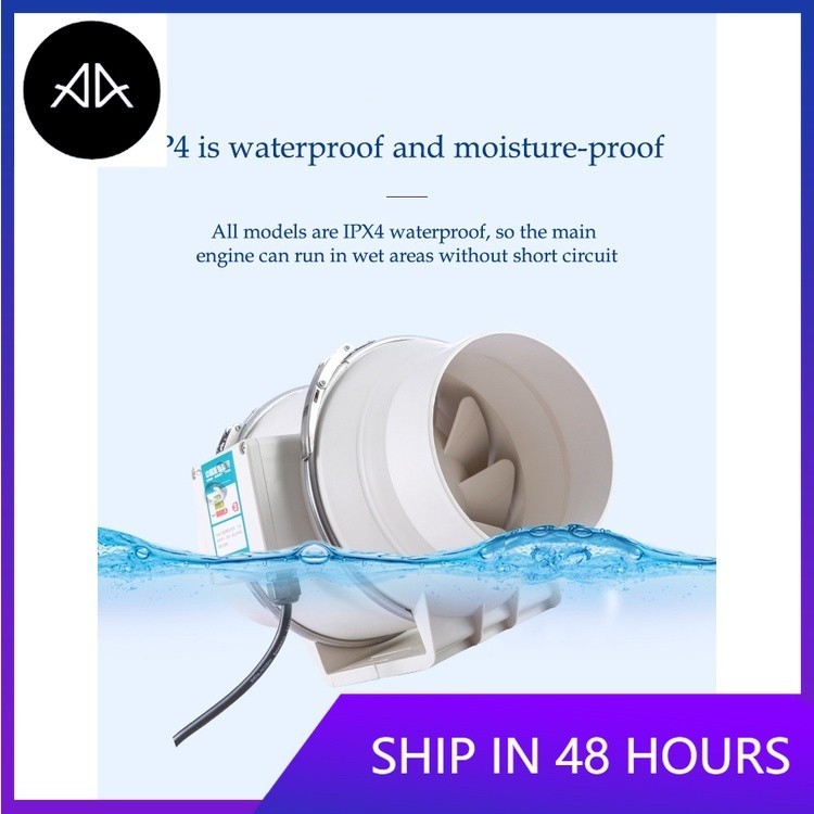 4/6/8 Inch Inverter Air Duct Exhaust Fan 75W High Air Volume Powerful ...