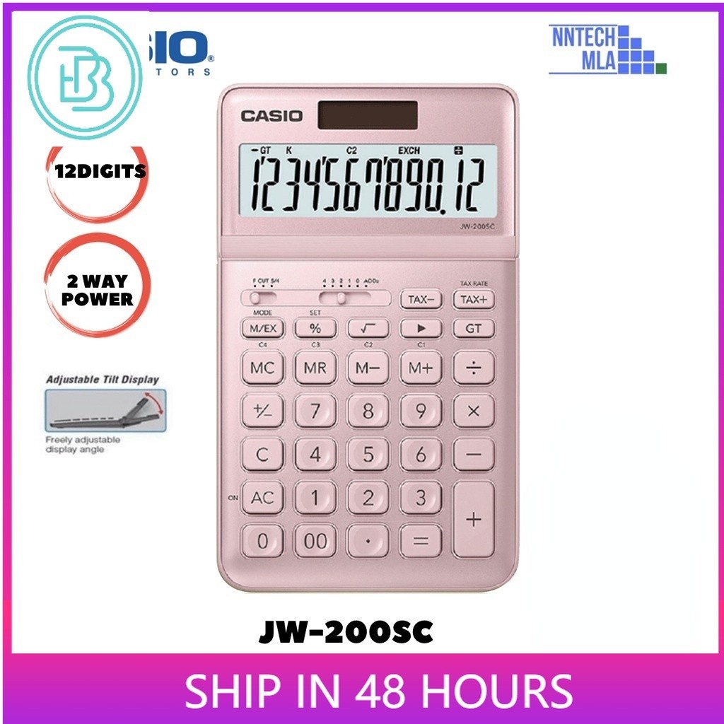 Casio Jw200sc Stylish Compact Desktop Calculator | Shopee Philippines