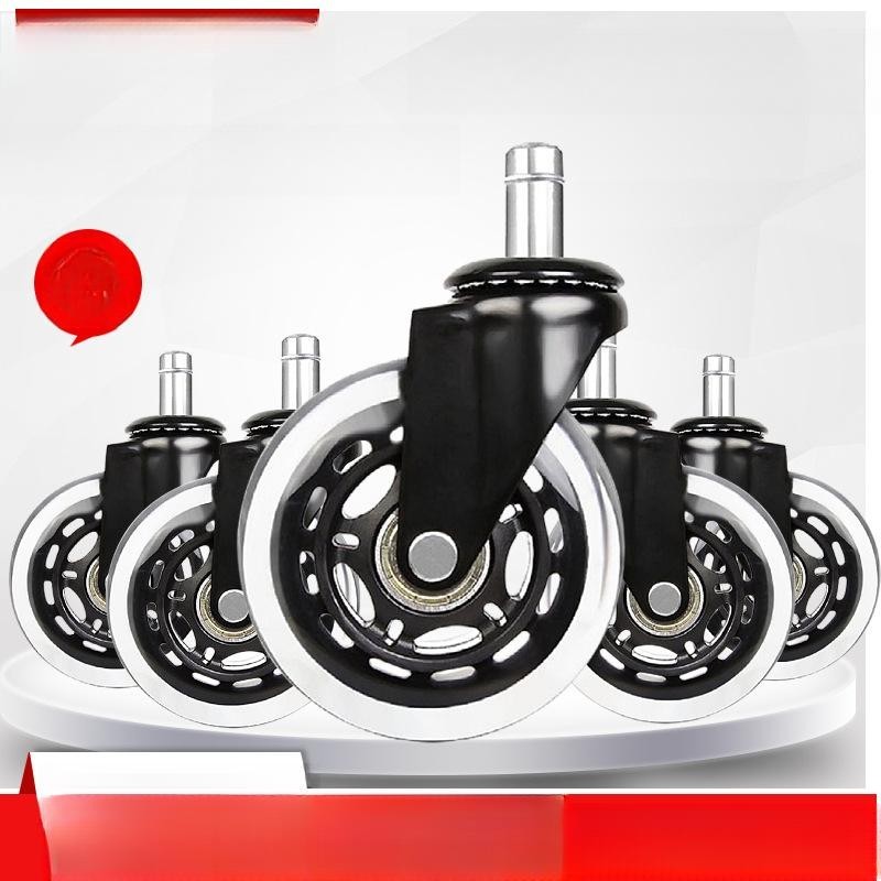 black transparent office chair wheels (sizes: 2.5-inch, 3-inch, and 2 ...