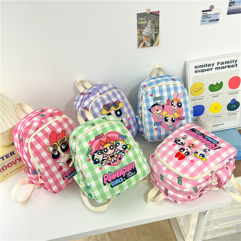 Kawaii The Powerpuff Girls Cartoon Book Bag Student Backpack Boys and ...