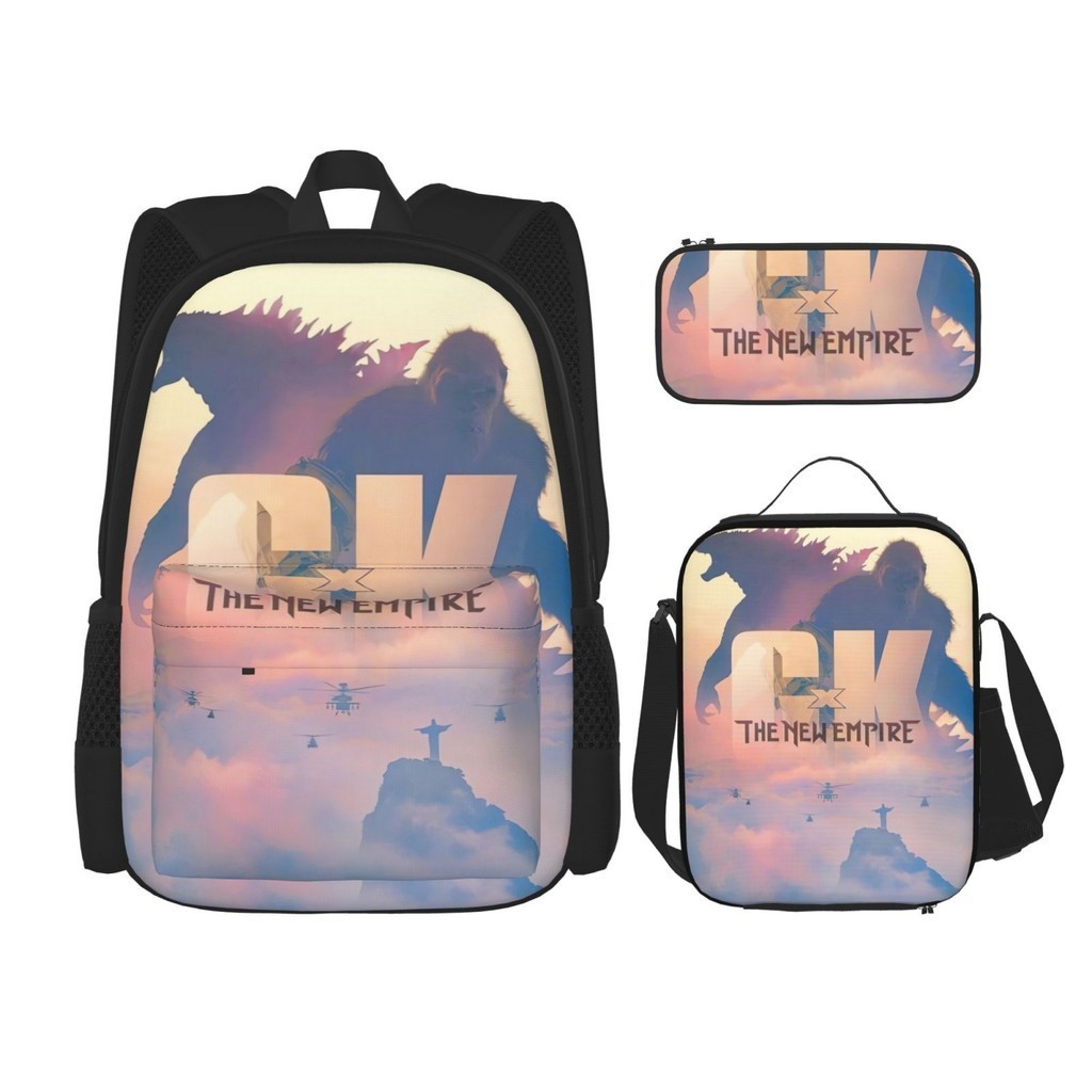 Godzilla X Kong The New Empire Backpack Kids School Bookbag Set for ...