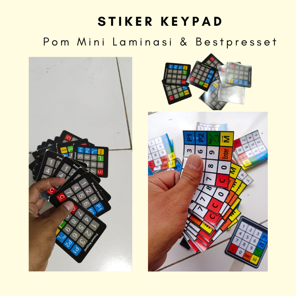 TOMBOL Sticker Variation Keypad Button Pom Mini Antem Laminate & Best ...