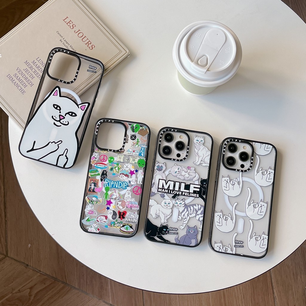 RIPNDIP Middle Finger Cat Casetify Impact 2.0 Magnetic Phone Case for ...