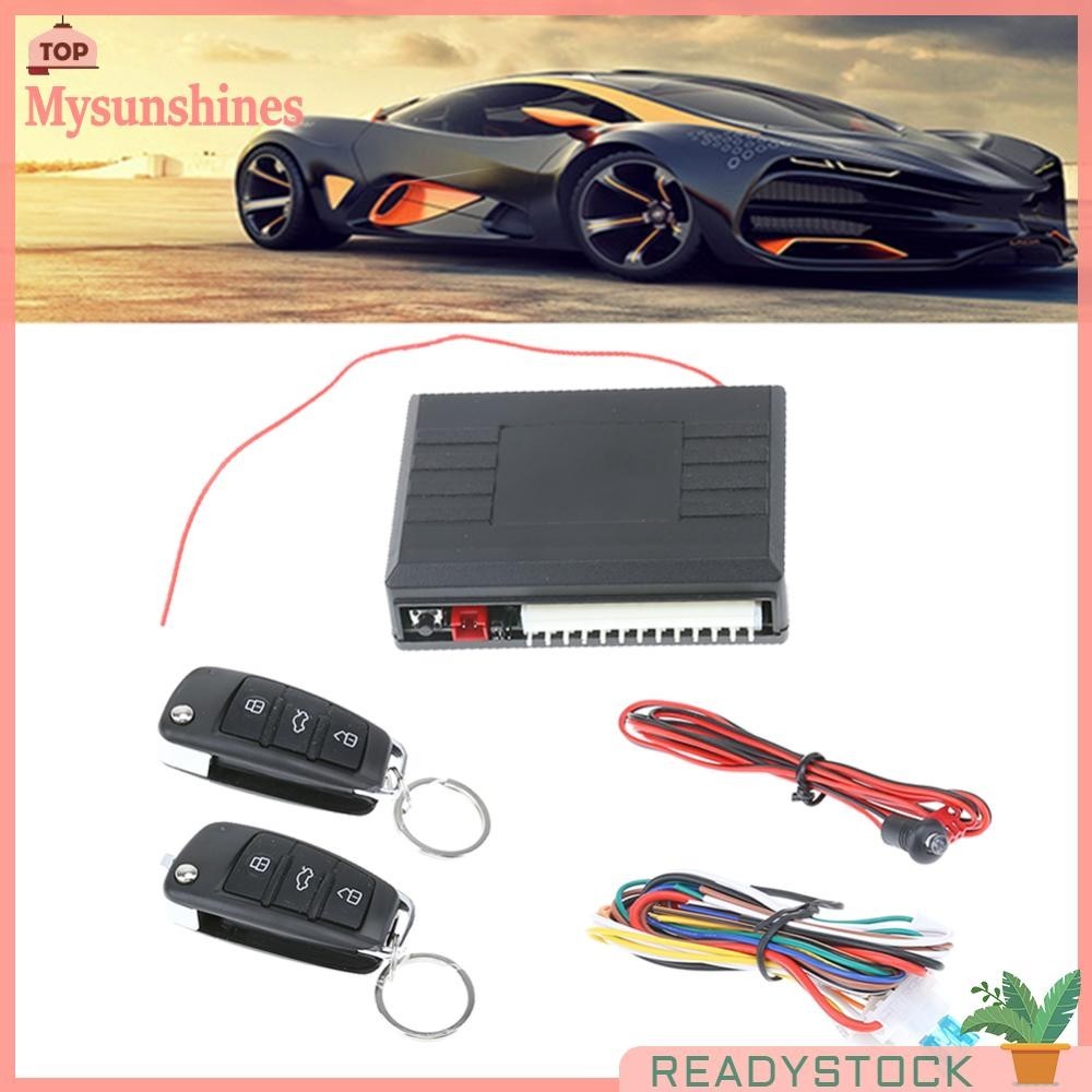 MS♣ Car Anti-Theft Alarm With Autostart Push One Button Auto Start Stop ...