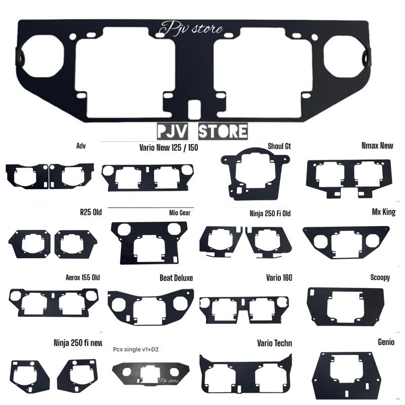 COMPLETE Biled Projector Lamp Bracket 2.5 And All Variants Matic Mio ...