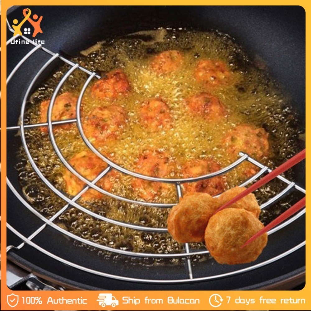 Stainless Steel Filter Rack Semicircle Steaming Rack Frying Strainer ...