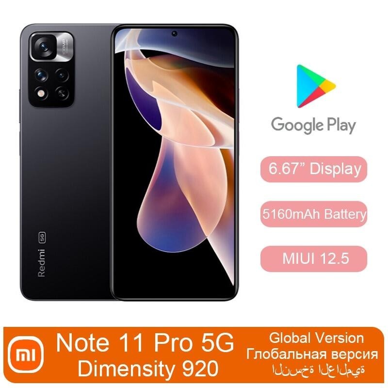Xiaomi Redmi Note 11 Pro Cell Phone 95% New 67W QC Dimensity 920 AMOLED ...