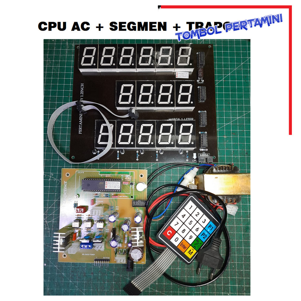 Mini Pom CPU Set + 7 Segment Display & 4x4 Matrix Keypad 12V 2A ...