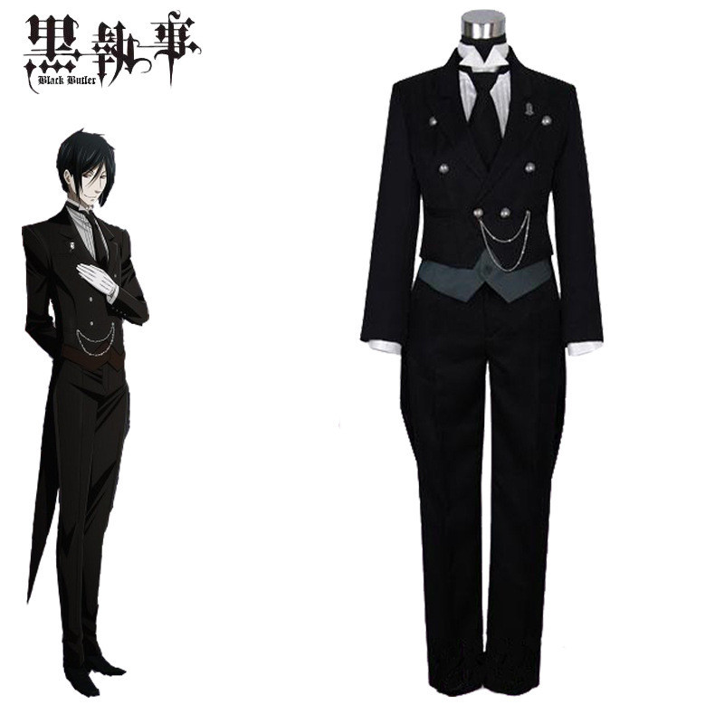 Black Butler Cosplay Black Butler Sebastian Tuxedo Cosplay Costume ...