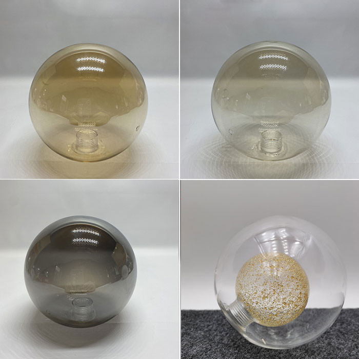 D10cm D12cm D15cm Smoke G9 Glass Lamp shade Replacement with 2cm ...