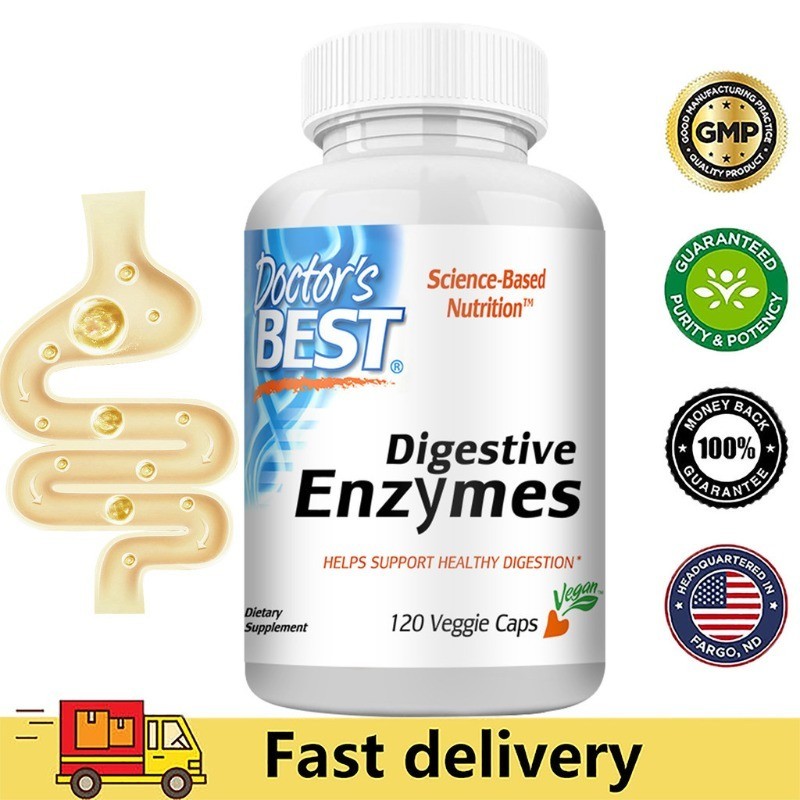 Doctor's Best Digestive Enzymes - 120 Vegetable Capsules | Shopee ...