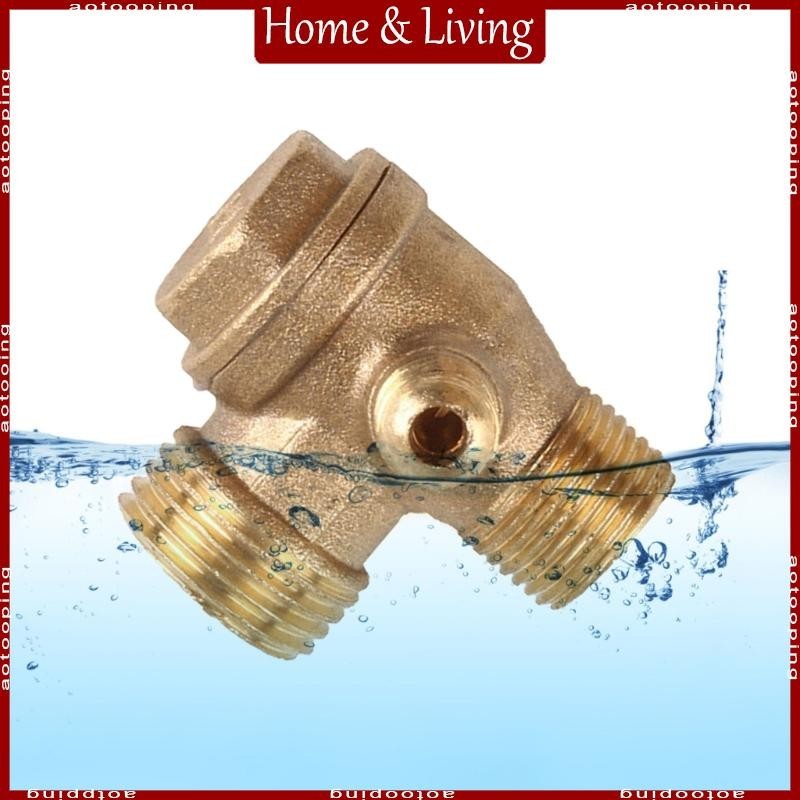 AOTO 3-Port Check Valve Brass Male-Threaded Workshop Replace Air ...