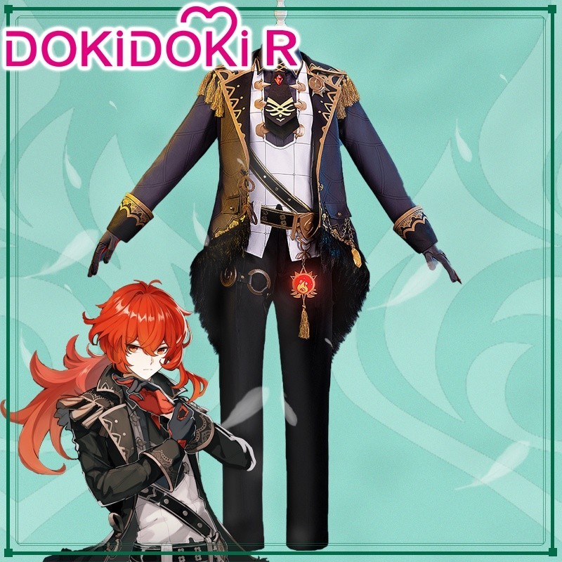 `DokiDoki-R Game Genshin Impact Cosplay Diluc Cosplay Costume Game ...