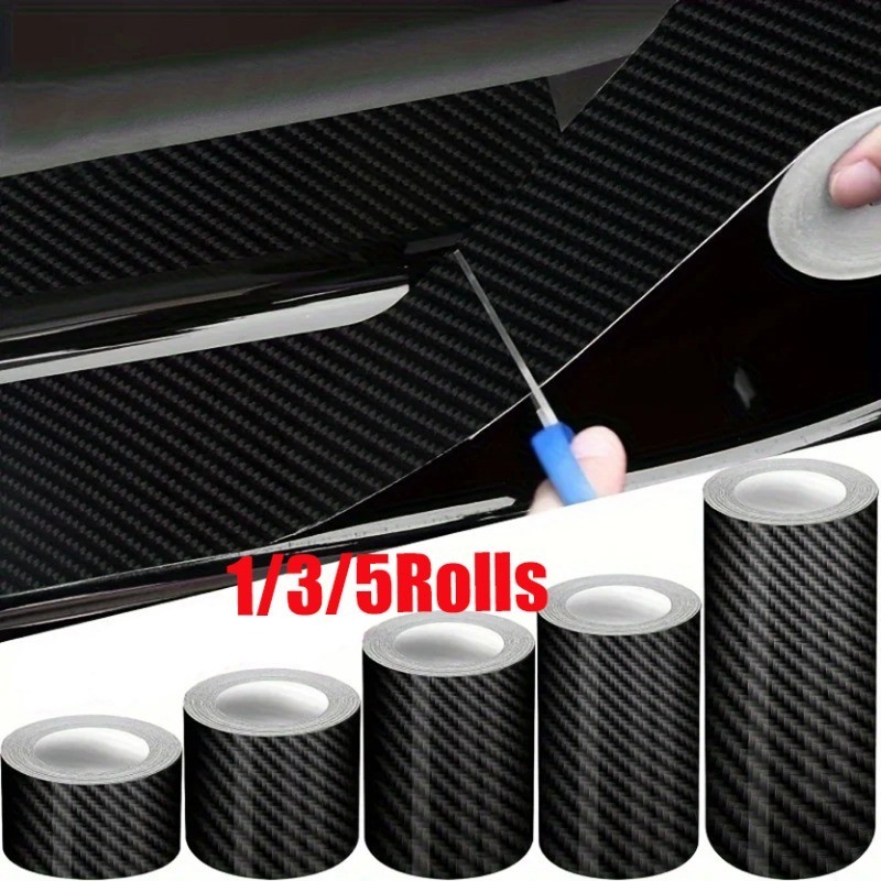 3D Nano Carbon Fiber Car Sticker / Auto Door Sill Side Mirror Anti ...