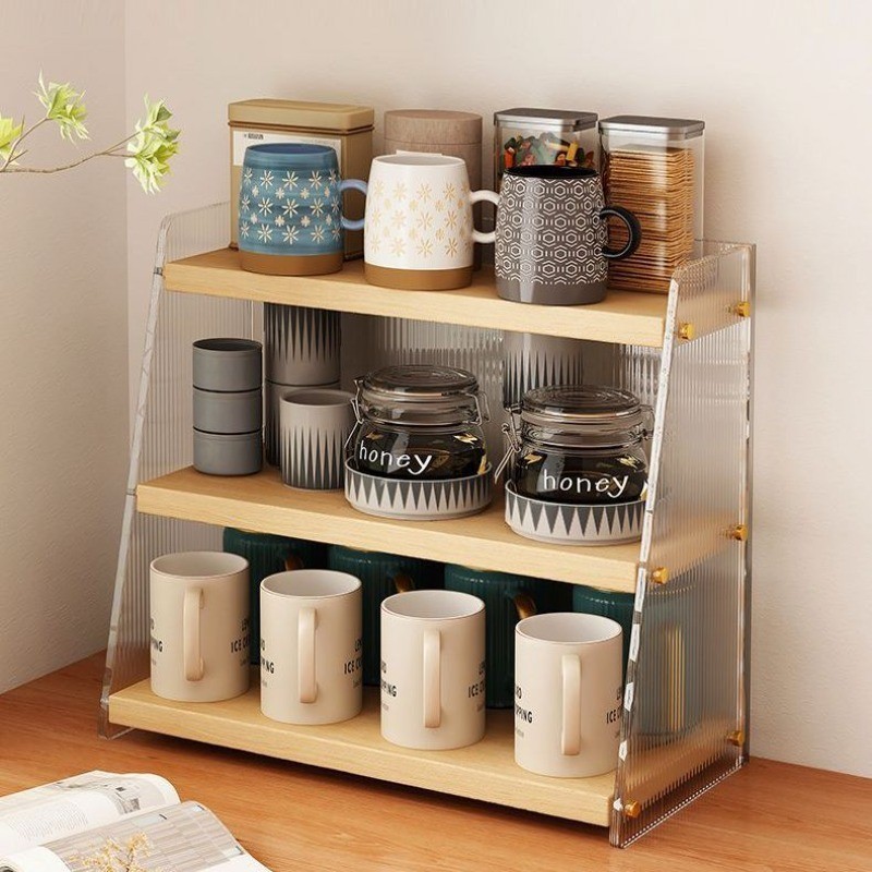 Desktop Storage Rack Ins Style Acrylic Table Storage Rack Cup Storage ...