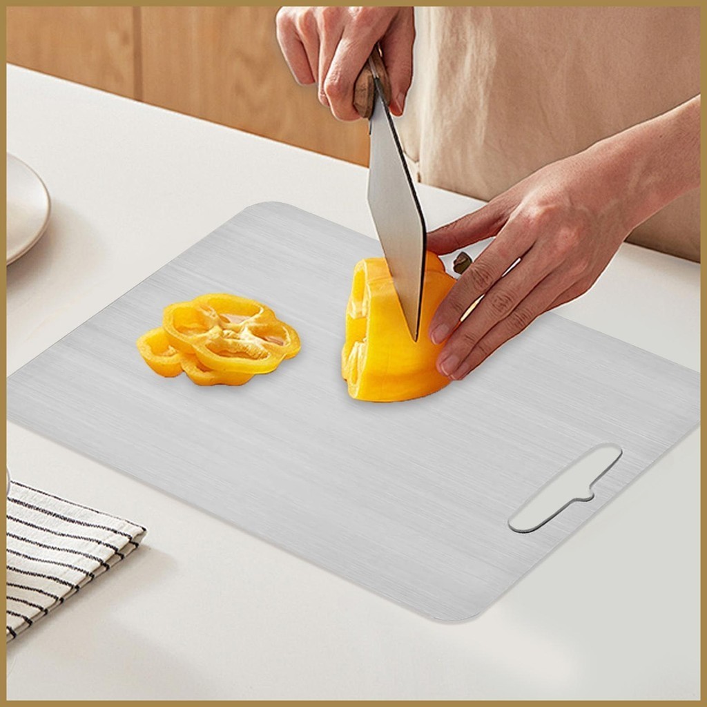 Home Steel Chopping Boards Titanium Kitchen Board Thick Metal Double ...