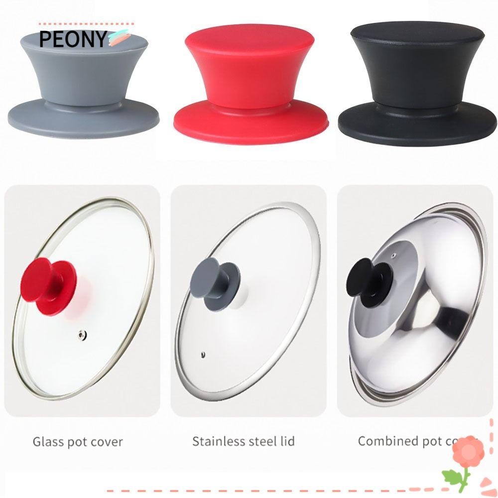 PEONY Pot Lid Knob Handle, Silicone Universal Cookware Cover Knobs ...