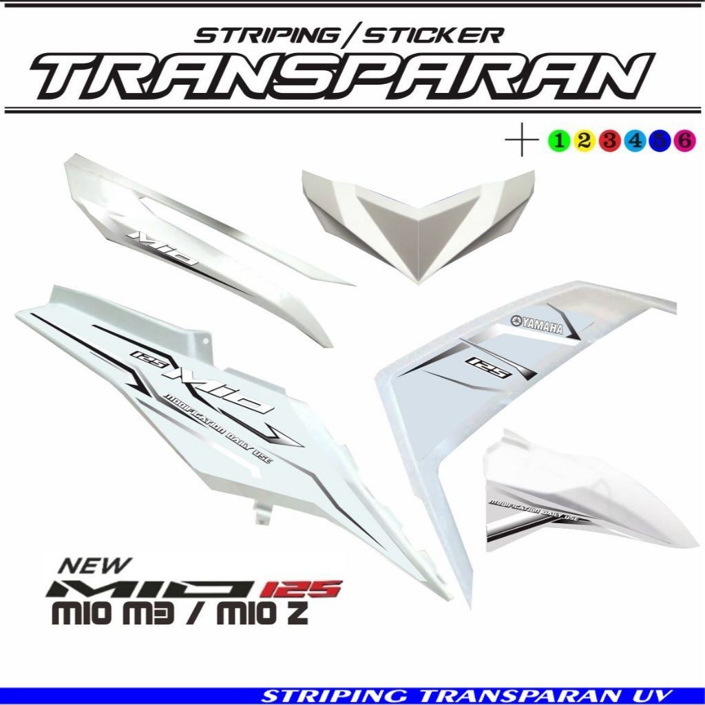 Mio M3/MIO Z Motorcycle Sticker/Transparent STRIPING MIO M3 125 ...
