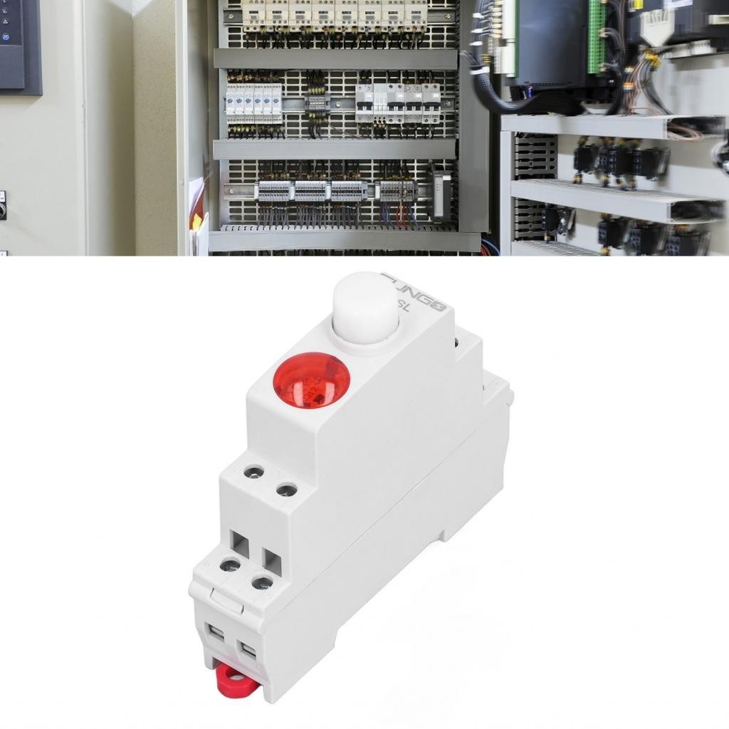 Soxii Indicator Lamp PC DIN Rail Light AC DC 230V LED Multifunctional ...