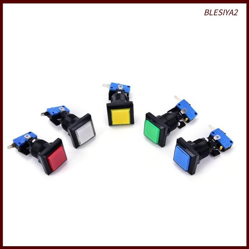 [Blesiya2] 3.3cm Square Arcade Push Button with 12V LED Lamps ...