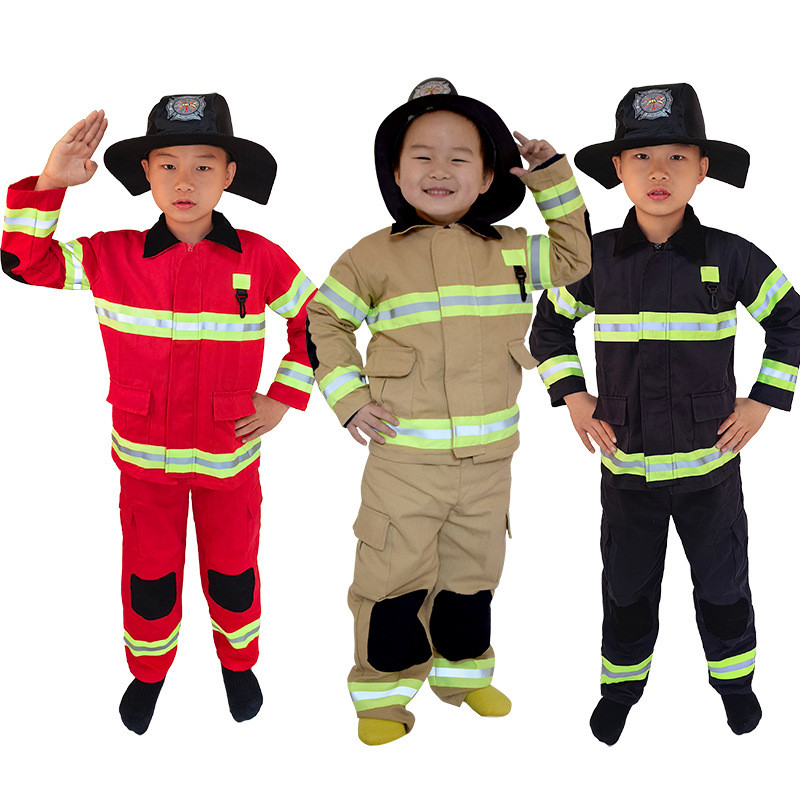 Children Fire Suits Kids Stage Performance Costume Cosplay Little ...