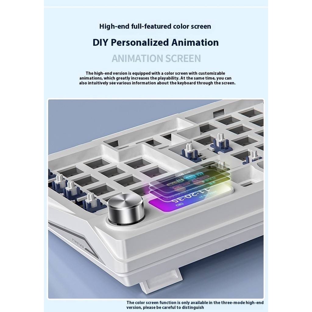 Silver Eagle 95D Three Mode Mechanical Keyboard Transparent Ice Crystal ...