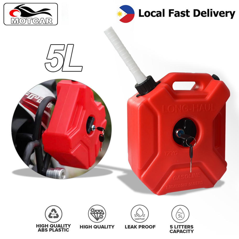 PORTABLE FUEL BOX 5L OIL TANK BACK-UP/FUEL OIL CONTAINER WITH LOCK AND ...