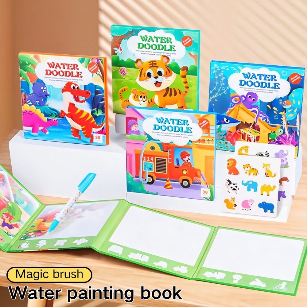 Kids Magic Water Coloring Book Marine Animal Travel Water Painting ...