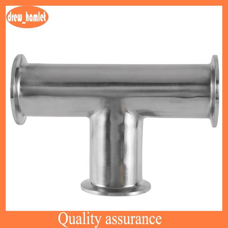 1.5Inch 38Mm Sanitary Tri Clamp 3 Way Tee 304 Stainless Steel Sanitary Ferrule Tee Connector ...