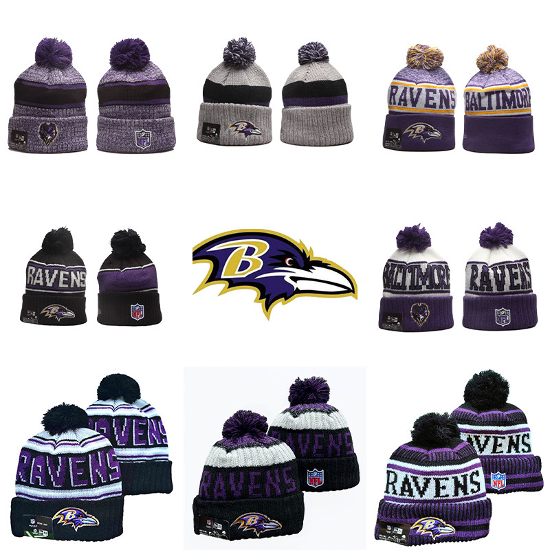 NFL Baltimore Ravens Knitted Beanie Winter Warm Unisex Skull Cap Team ...