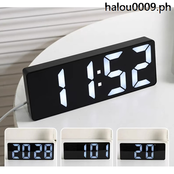 Luminous Mirror Clock ins Desktop Clock Timetable Pendulum Desktop ...