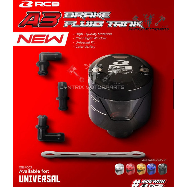 RCB RACING BOY BRAKE FLUID TANK A3 [40ML] TANGKI BREK MINYAK UNIVERSAL ...