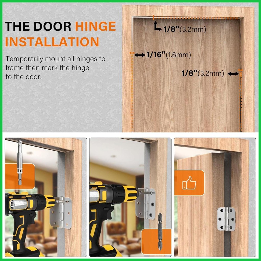 Door Jamb Hinge Jig Adjustable Metal Hinge Jig for Drilling Accurate ...