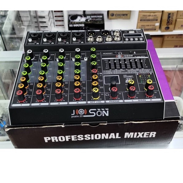 Joson X-men 6 Channel (Professional Mixer with Sound Card) | Shopee ...