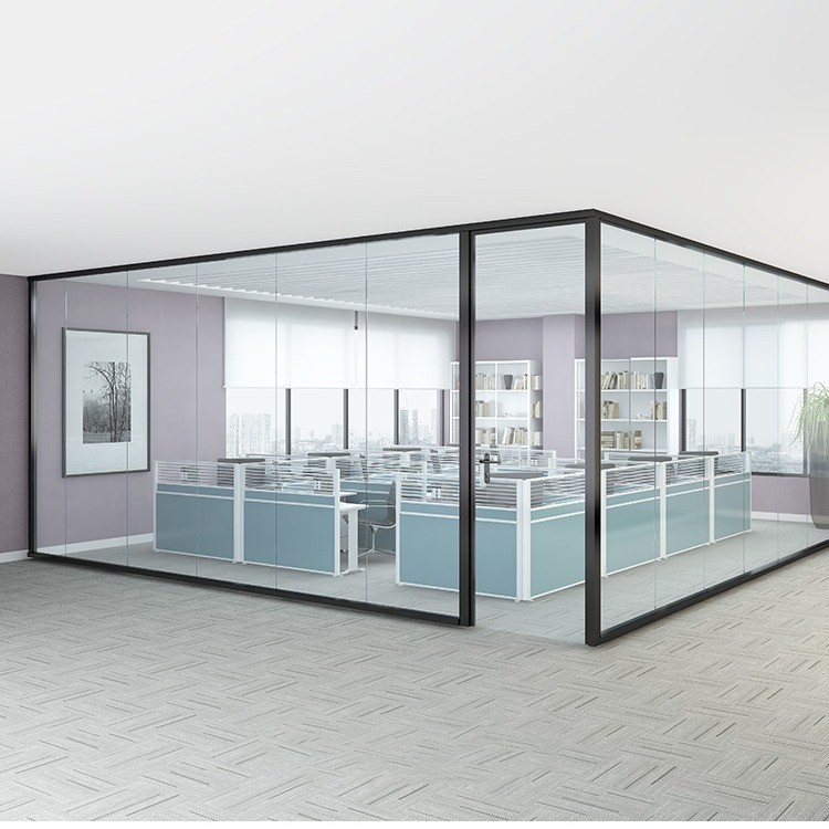 Office Glass Partition Hotel Fixed High Partition Stainless Steel ...