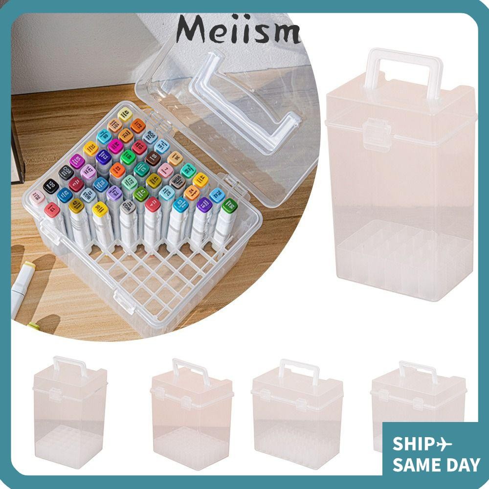 MEIISM Marker Storage Box, Transparent Plastic Marker Pen Organizer ...