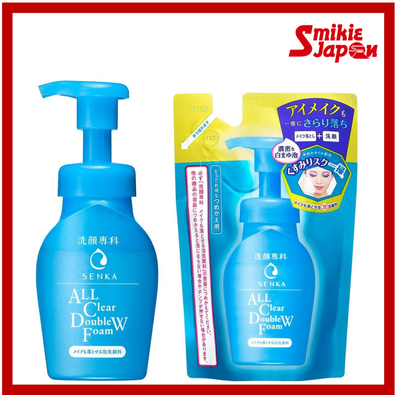 Senka All Clear Double Face Foam Face Wash 150ml / Refill 130ml (Made in Japan) Direct From ...