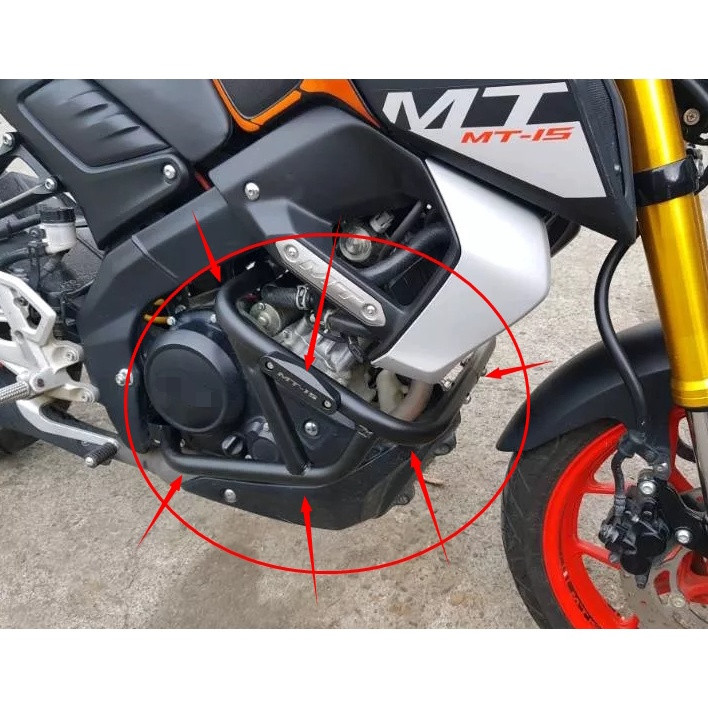 REYGEAKT For Yamaha Mt15 Mt 15 Crash Bars Frame slider Protector Guard ...