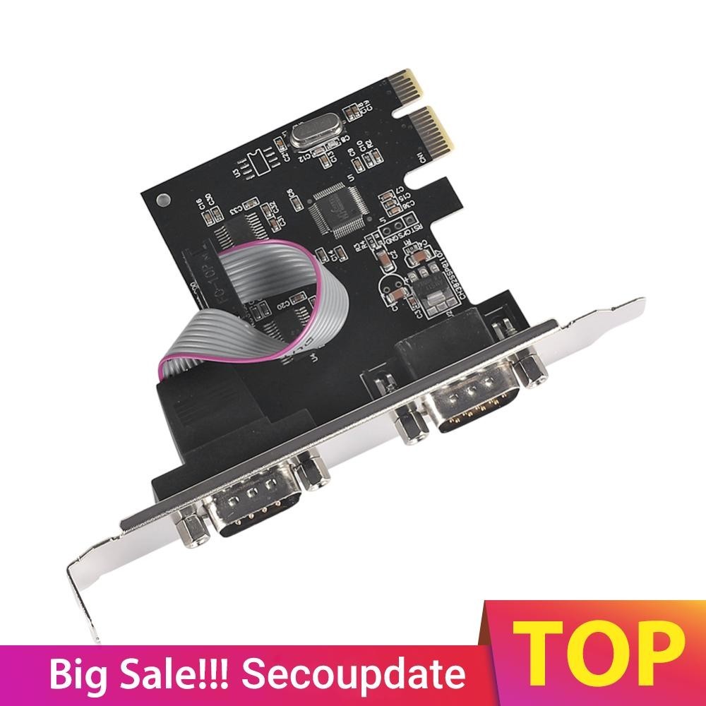 PCIe Serial Card PCI-Express to Dual Serial Ports RS232 Interface ...